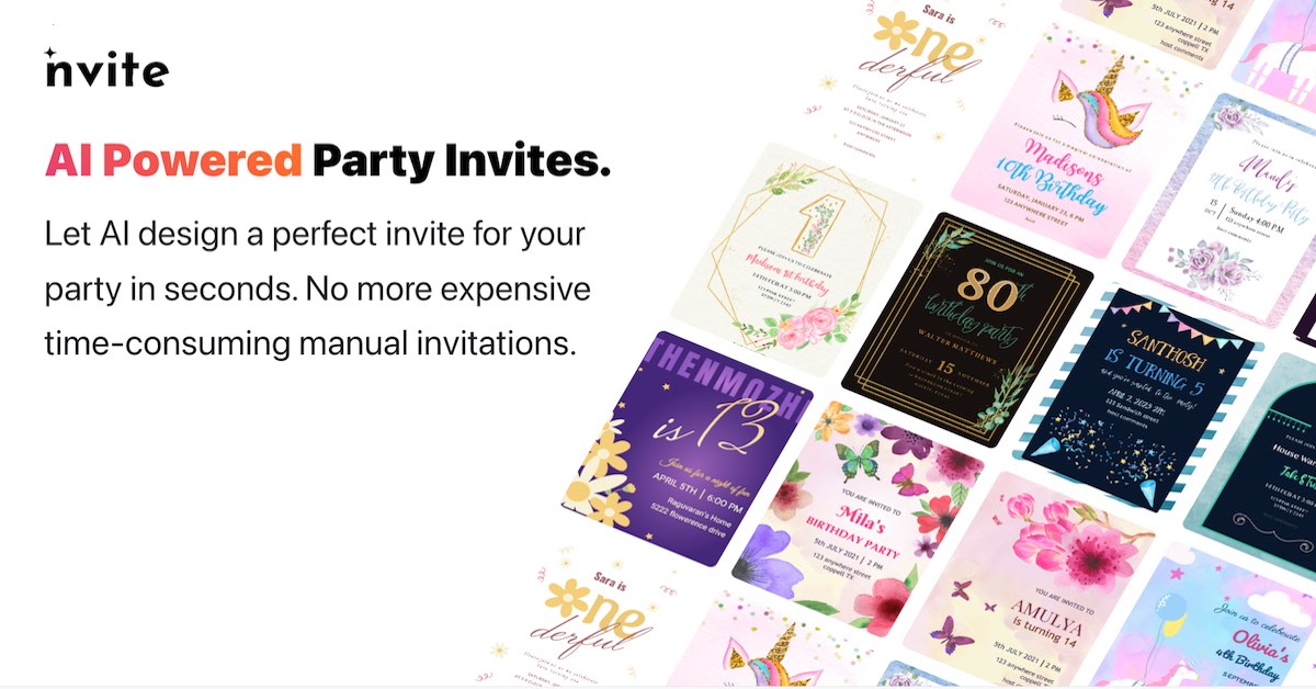NVITE - AI powered party invites in Whatsapp, for free!